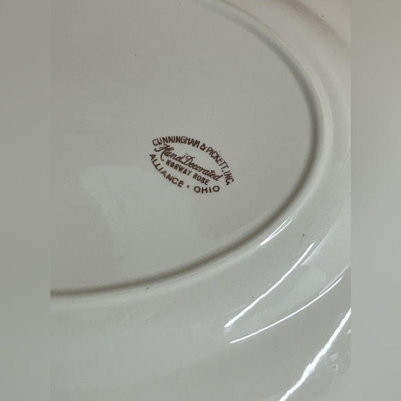 CUNNINGHAM & PICKETT | Dining | Vintage Norway Rose Serving Platter ...